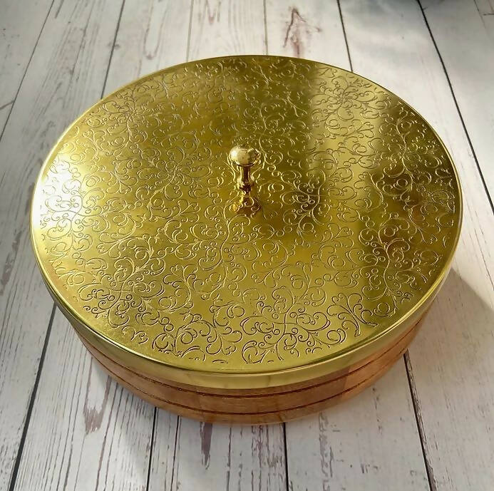 Mango wood & Steel Chapati Box – GreatMillsCollective